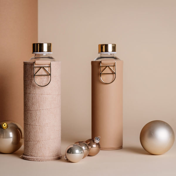 EQUA MISMATCH SIENNA SUSTAINABLE GLASS WATER BOTTLE WITH COVER | Oh Lou ...