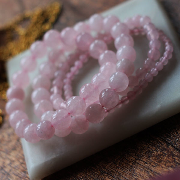 Natural Rose Quartz Eternal Love Bracelet 3mm | Oh Lou Lou! | 100% ... Natural Rose Quartz Eternal Love Bracelet 3mm | Oh Lou Lou! | 100% ...